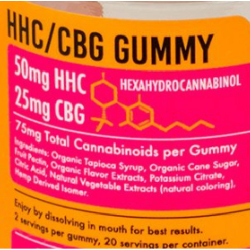 HHC/CBG Gummy [Tangerine] (50mg HHC + 25mg CBG) – Hopes Dispensary